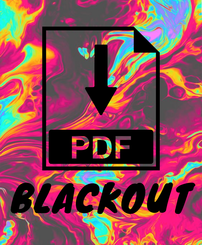 BLACKOUT DRINKING CARD GAME PRINTABLE PDF